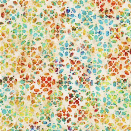 tie dye colourful effect with reflecting dot pattern Quilting Treasures ...