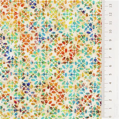 tie dye colourful effect with reflecting dot pattern Quilting Treasures ...