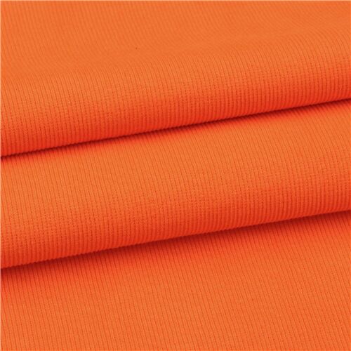 tubular ribbed orange knit cuffing fabric - modeS4u