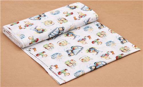 white baby mini panel fabric by Elizabeth's Studio from the USA Fabric ...