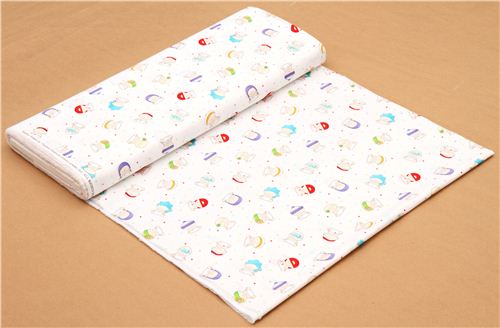 white baby children fabric with dots Timeless Treasures USA Fabric by ...