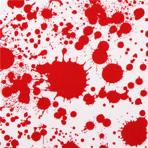 white blood stain blob fabric Robert Kaufman Blood Type Fabric by ...