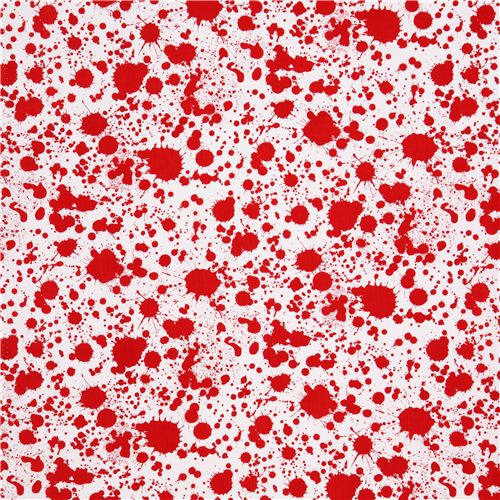 white blood stain blob fabric Robert Kaufman Blood Type Fabric by ...