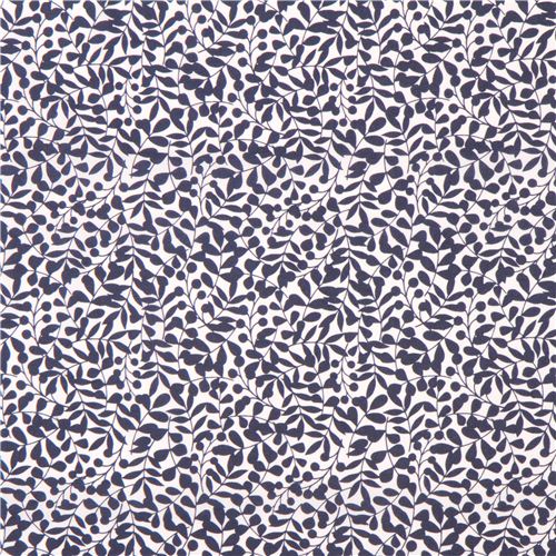 white-blue 'Branch' twigs pattern Cloud 9 organic cotton fabric Fabric ...