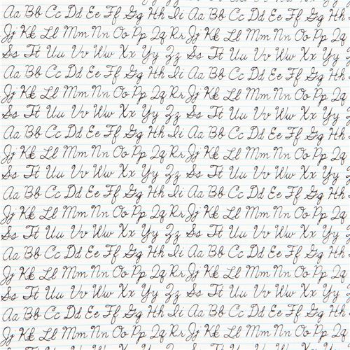 white handwriting school fabric by Timeless Treasures USA Fabric by ...