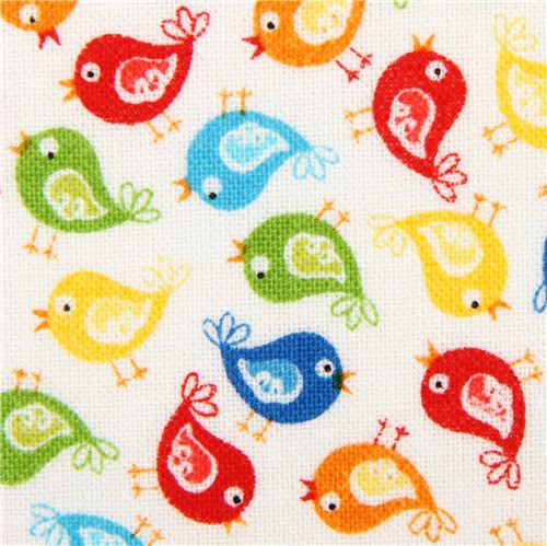 white mini bird fabric by Timeless Treasures USA Fabric by Timeless ...