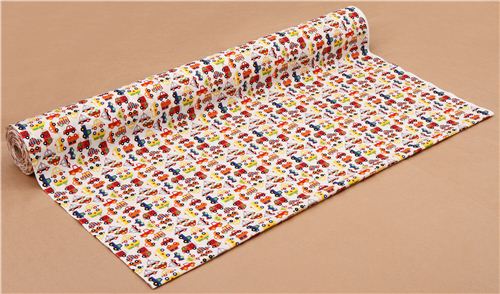 white vehicle car fabric for boys by Kokka from Japan Fabric by Kokka ...