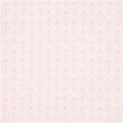whtie Moda fabric with pink flowers and frames - modeS4u