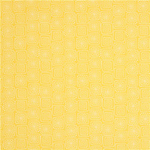 yellow square pattern fabric by Michael Miller from the USA Fabric by ...