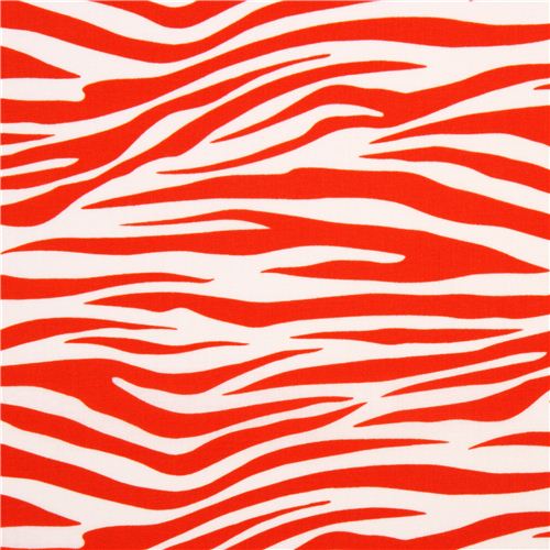 zebra print animal fabric Metro orange Robert Kaufman Fabric by Robert ...